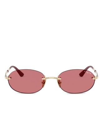 Vogue Eyewear lunettes de soleil &agrave; monture ovale - Or