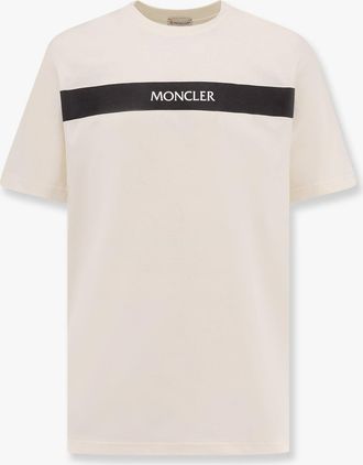 Moncler Cotton t-shirt with rubberized logo - MONCLER - gender_Man