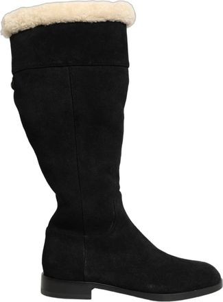 Dolce & Gabbana Femme, Chaussures, Noir, Taille: 35 EU Bottes hautes en daim