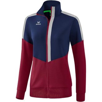 Erima Damen Squad Worker Jacke (1032042), New Navy/Bordeaux/Silver Grey, 40