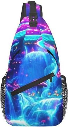 Generic The Magical Champignon Forest Glow Sac &agrave; bandouli&egrave;re Sac &agrave; bandouli&egrave;re Sac &agrave; dos de voyage Sac &agrave; dos &agrave; bandouli&egrave;re pour homme Sac &agrave; dos de randonn&eacute;e