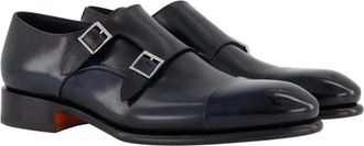 Santoni Double Buckle Goodyear - Gr. UK_10_5 - in Blau