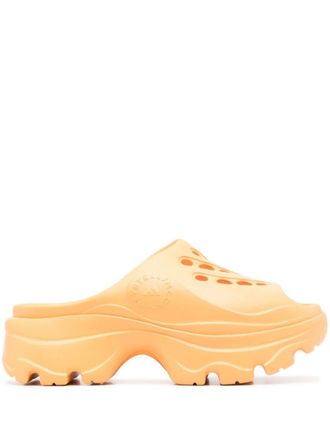 adidas by Stella McCartney mules &agrave; logo emboss&eacute; - Orange