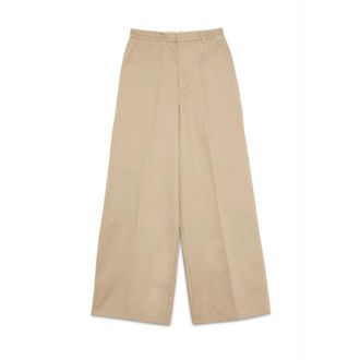 Roy Rogers Gerade Baumwollhose - - Trousers - Damen - Beige - W26