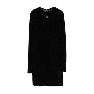 Givenchy Kleid aus Python-Print-T&uuml;ll mit 4G-Detail - - Dresses - Damen - Schwarzk - S