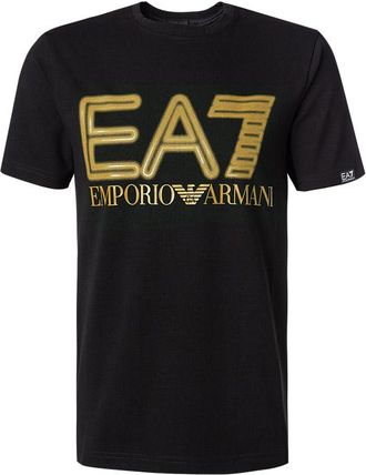 Emporio Armani Herren T-Shirt schwarz Baumwolle
