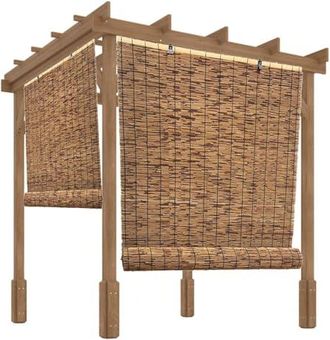 Generic Exterieur Terrasse Bambou Store Enrouleur Rideau De Dintimit&eacute; De Cloison Rideaux Occultants Respirant Brise Vue Balcon Rideau Pergola Terrasse Occulta