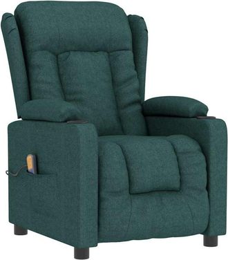 vidaXL Massagesessel Dunkelgr&uuml;n Stoff vidaXL