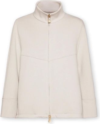 Elena Miro Femme, Vestes, Gris, Taille: 40 FR Veste &agrave; Col Zipp&eacute;