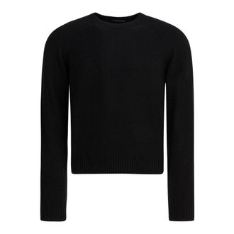 Tom Ford Felted Cashmere Crew Neck - - Knitwear - Herren - Schwarzk - 2XL