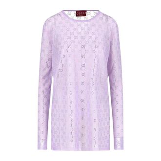 Gucci L/S Rundhalspullover - - Knitwear - Damen - Lila - M