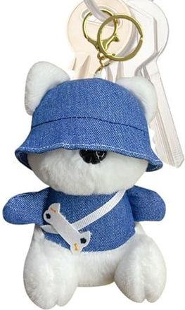 Generic Porte-cl&eacute;s en peluche pour chiens, porte-cl&eacute;s mignon, sac &agrave; cl&eacute;s, porte-cl&eacute;s en peluche de chien |, bleu, Consulte la descripci&oacute;n