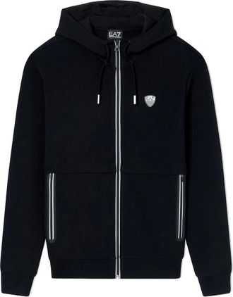 Emporio Armani Emporio Armani Ea7, Homme, Sweatshirts et sweats &agrave; capuche, Noir, Taille: S SweaT-shirt &agrave; Capuche Premium Shield
