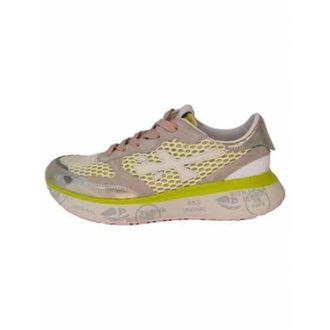 Premiata Anisfarbene Mesh-Sneaker mit Pinken Schn&uuml;rsenkeln - - Shoes - Damen - Mehrfarbig - 35 EU