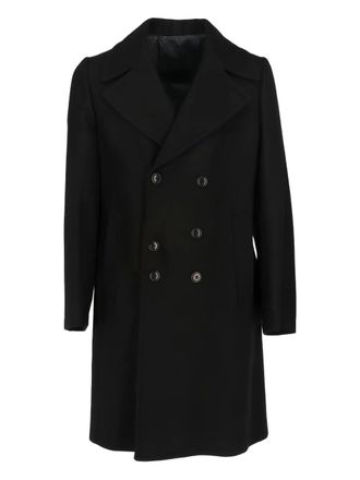Romeo Gigli manteau crois&eacute; &agrave; taille ceintur&eacute;e - Noir