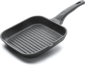 Lacor 24129 - Grillpfanne glatt Eco Stein 28 cm - schwarz