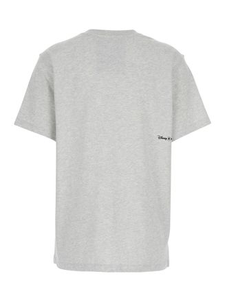 Coperni Womens Grey Crew Neck T-Shirt With Front Print Organic Cotton T-Shirts & Jerseys