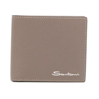 Santoni Wallet aus gewalktem Leder - - Accessories - Herren - Beige - ONE SIZE