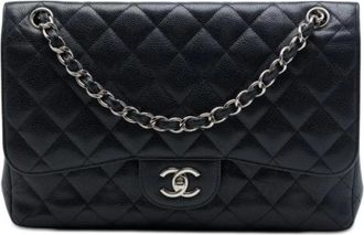 Chanel Sac port&eacute; &eacute;paule Pre-owned Double Flap - Femme - Pre-owned - Noir - Taille: ONE Size