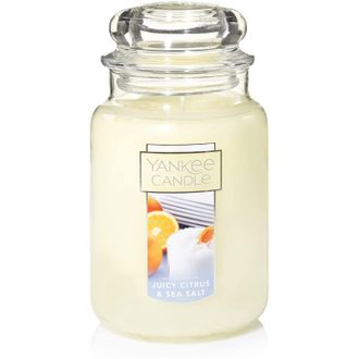 Yankee Candle Company Juicy Duftkerze mit Zitrus- und Meersalzduft, klassisch, 625 ml, großes Glas, Einzeldocht, über 110 Stunden Brenndauer