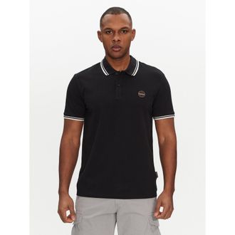 Napapijri Poloshirt E-Macas NP0A4ID59411 Schwarz Regular Fit