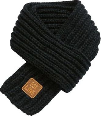 Generic &Eacute;charpe dhiver r&eacute;sistante au froid Couleur unie &Eacute;charpes tricot&eacute;es enveloppantes pour tout-petits Gar&ccedil;ons Filles Bonnet &Eacute;charpe Jaune, a, taille uniqu