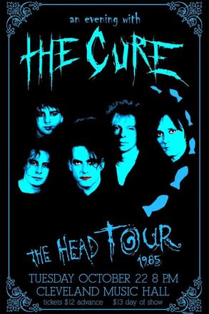 Buyartforless BUY ART FOR LESS Offiziell lizenziertes The Cure - Head Tour Art Poster - 61 x 91 cm - dekorativer Druck - Posterpapier - fertig zum Rahmen