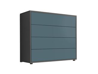 BMG M&ouml;bel Schubkastenkommode Mailand 3 Anrichte Sideboard f&uuml;r Schlafzimmer, Wohnzimmer und Garderobe, (Anthrazit/Petrol)