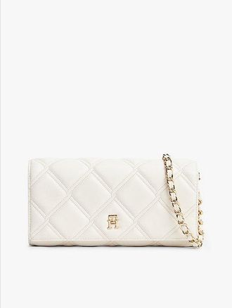 Tommy Hilfiger Portefeuille &agrave; cha&icirc;ne matelass&eacute; &agrave; monogramme TH