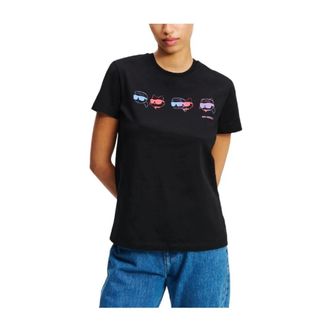 Karl Lagerfeld T-shirt Ikon Colour Regular - - Tops - Damen - Schwarzk - XS