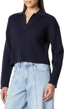 The Drop Polo Côtelé Marcy Sweater, Bleu Marine, XL
