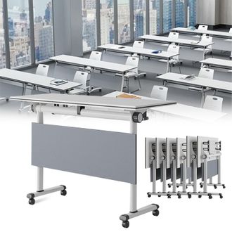 Generic Klappbarer Tisch, Tragbarer Quadratischer Tisch mit Metallgestell f&uuml;r Mobile Konferenzr&auml;ume, Platzsparendes und Stilvolles Design f&uuml;r Besprechungsr&auml;um