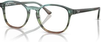Ray-Ban Rb5417 Optics Blau Gestreift & Grün Fassung Klar Glas Polarisiert 52-19