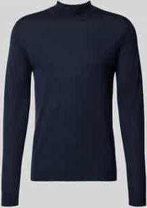 Roy Robson Slim Fit Strickpullover aus reiner Schurwolle mit Stehkragen