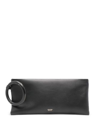 Tom Ford Womens Clutch Aura Black Sheepskin Bags