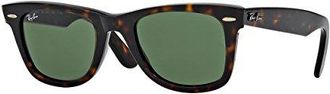 Ray-Ban mixte adulte Original Wayfarer Classic Montures de lunettes, Marron (Tortoise Frame With Green G-15 Lenses), 54