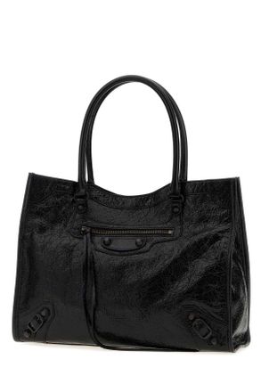 Balenciaga Womens Black Leather Small Le City Handbag Borse A Mano Bag