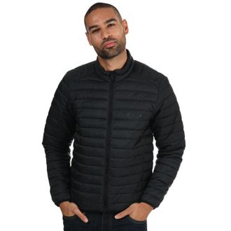 Ben Sherman Leichtgewichtige gepolsterte Trichterhalsjacke für Herren in Schwarz