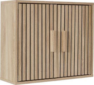 The Home Deco Factory HD0221, Wandschrank, Modell Klaus, Natural Crush Collection, M&ouml;bel, Badezimmerm&ouml;bel, 60 x 50 x 20 cm, Braun