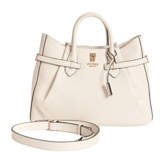 Guess Femme, Sacs, Blanc, Taille: ONE Size Yesba Saffiano Handbag
