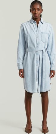 G-Star Shirt Dress Belt - Hellblau - Damen
