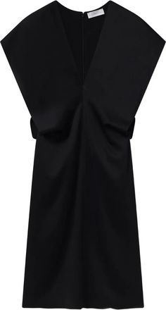 Stella McCartney robe mi-longue à col v - Noir