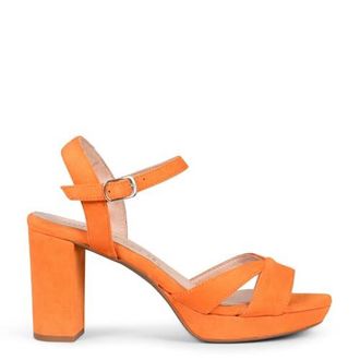 miMaO Sandales de soir&eacute;e &agrave; talon large et plateforme Orange EU 39