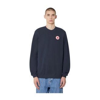 Fj&auml;llr&auml;ven 1960 Logo Badge Sweatshirt - - Sweatshirts & Hoodies - Herren - Blau - S