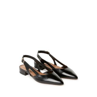 Saison 1865 Slingback Leder - Black Ballerinas - Schwarz