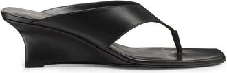 Stuart Weitzman Femme, Chaussures, Noir, Taille: 38 1/2 EU Vinnie Wedge Thong 50
