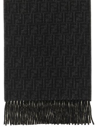 Fendi FF Zucca Scarf - Black