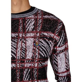Vivienne Westwood Pull Scribble Check en laine m&eacute;lang&eacute;e