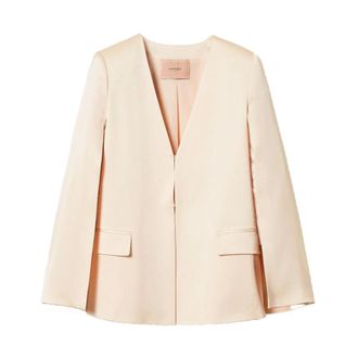 Twinset Satin Cape Jacke - - Jackets - Damen - Beige - L