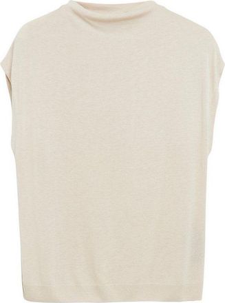 Comma Kurzarmshirt T-Shirt Flie&szlig;endes Shirt aus Lyocellmix